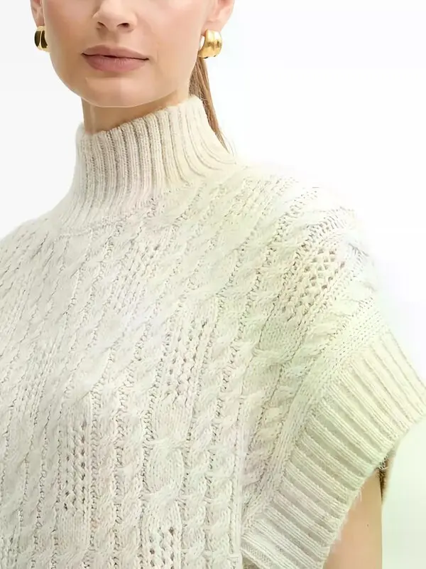 MORGAN Cable-knit Sleeveless Jumper