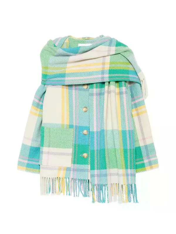 Mira Mikati Blanket Scarf Coat - Neutrals