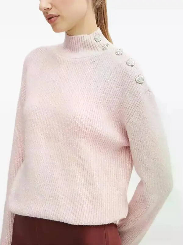 MORGAN Button Detailed High-neck Sweater