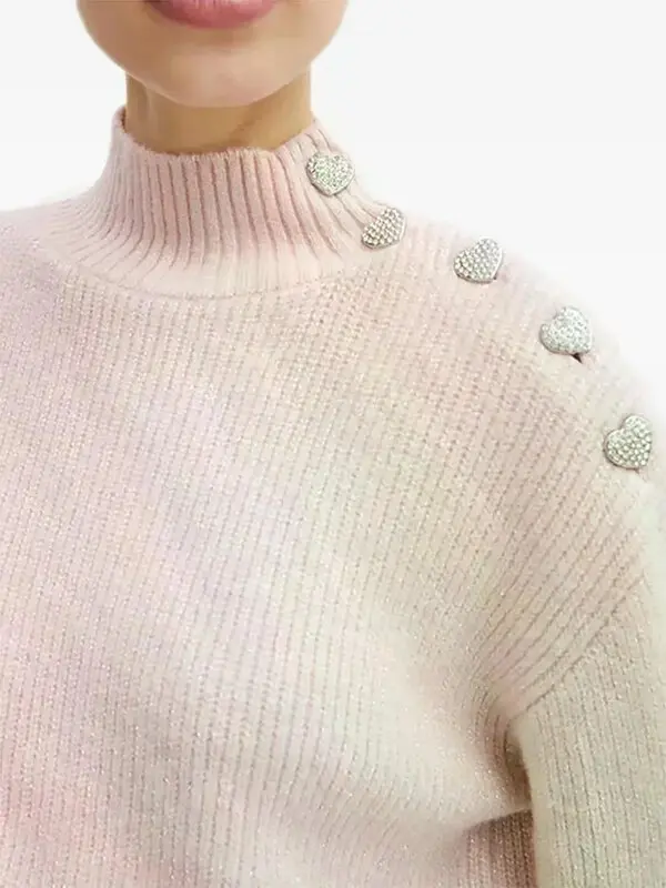 MORGAN Button Detailed High-neck Sweater