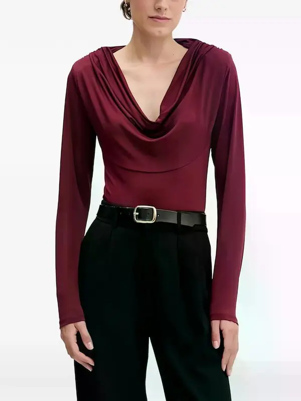 PEDRO DEL HIERRO Cowl Long-sleeve Top - Red
