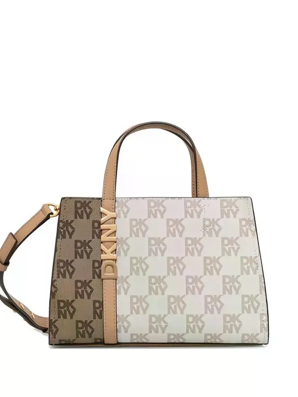 Dkny Monogram-pattern Crossbody Bag - Neutrals