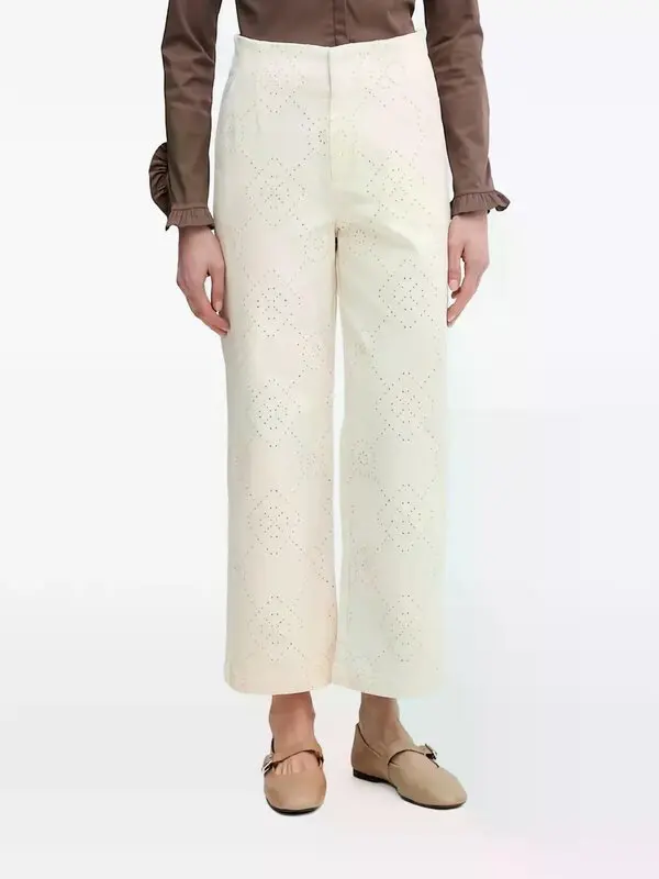 Dkny High-waisted Trousers - Neutrals