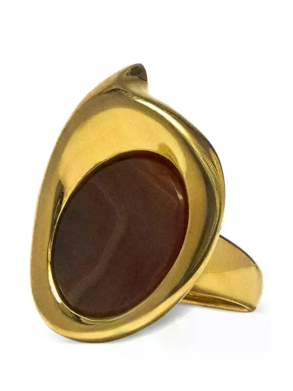 PANCONESI Small Dusk Agate Ring - Gold