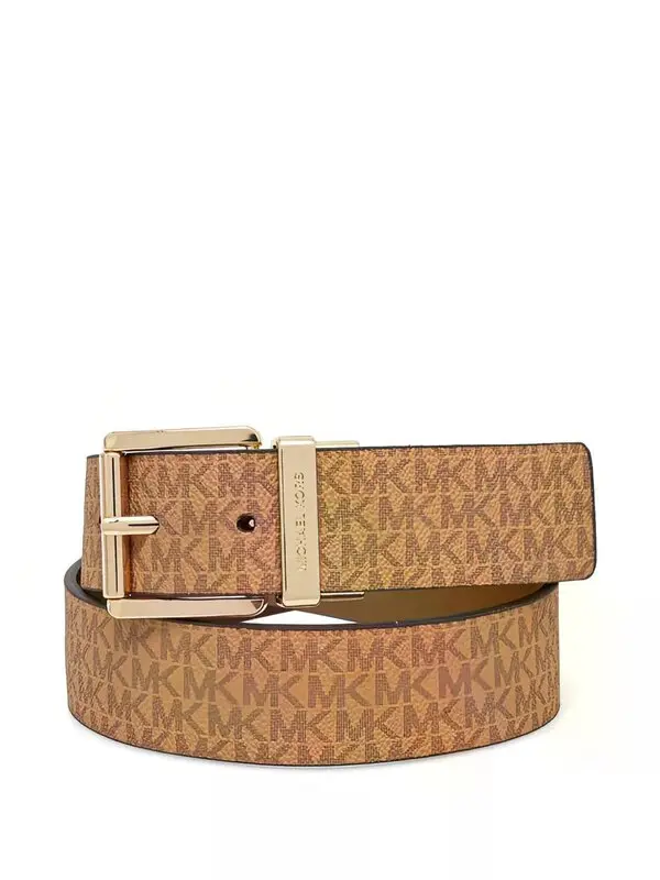 Michael Kors Monogram Buckle Belt - Neutrals