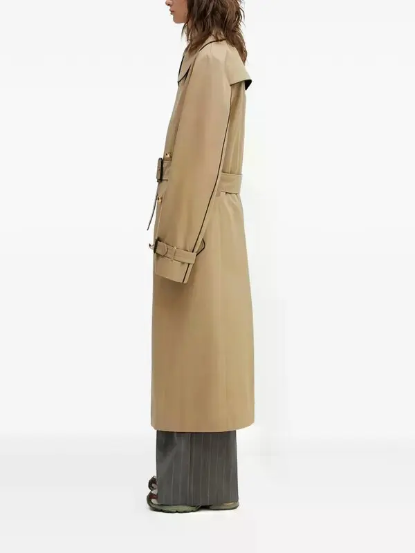 WALES BONNER Gates Double-breasted Coat - Neutrals