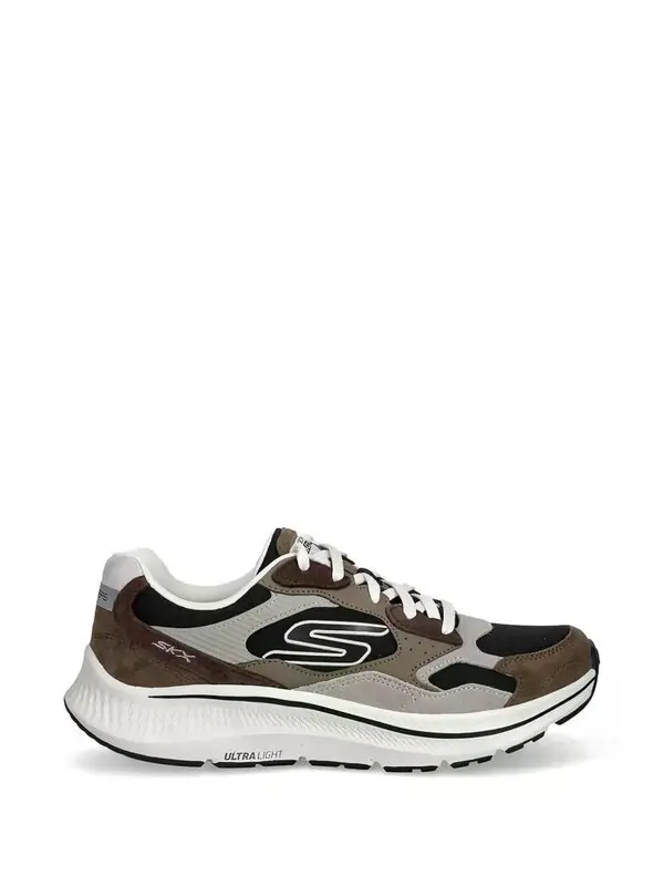 Sketchers Go Run Consistent 2.0 Lace-up Logo-detail Sneakers - Brown