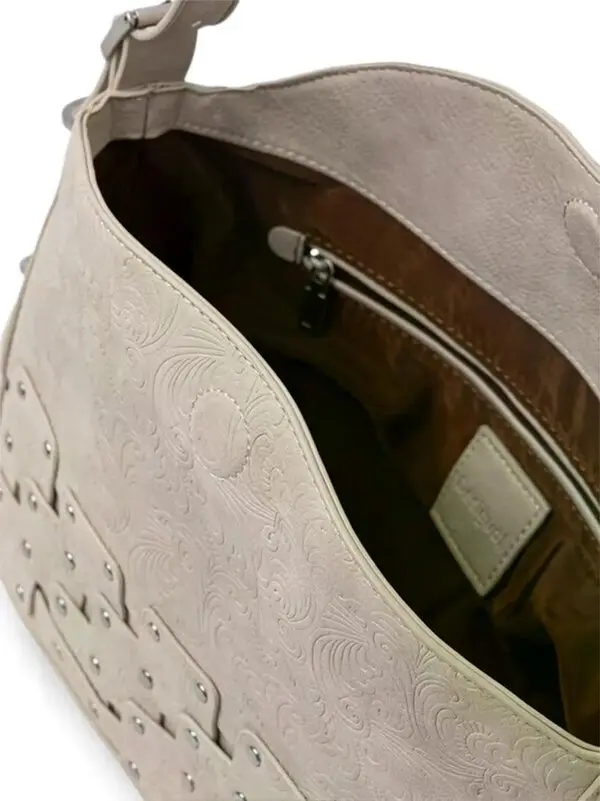 Desigual Embossed Studded Shoulder Bag