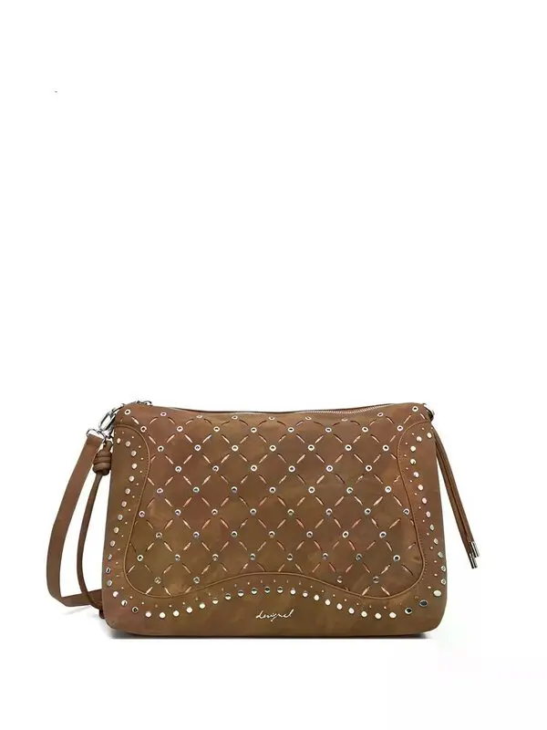 Desigual Mini Yankee Leiria Studded Shoulder Bag - Brown