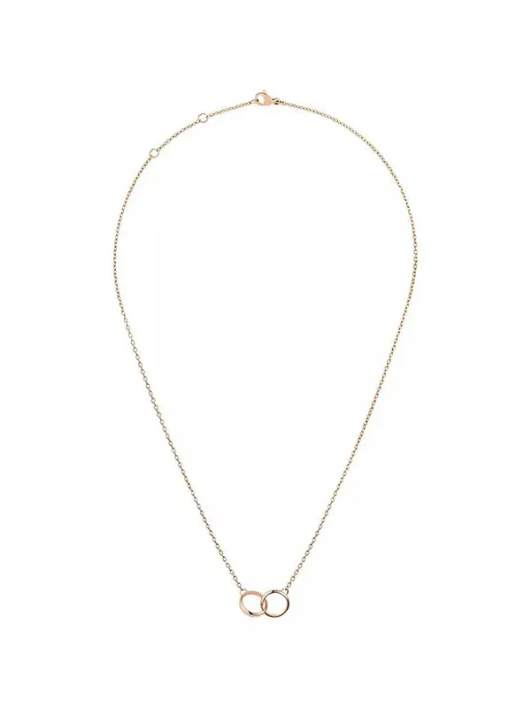 DANIEL WELLINGTON Interlocking Circle Pendant Necklace - Pink