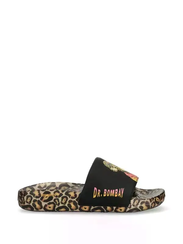Sketchers X Snoop Dogg Leopard Print Slide - Black