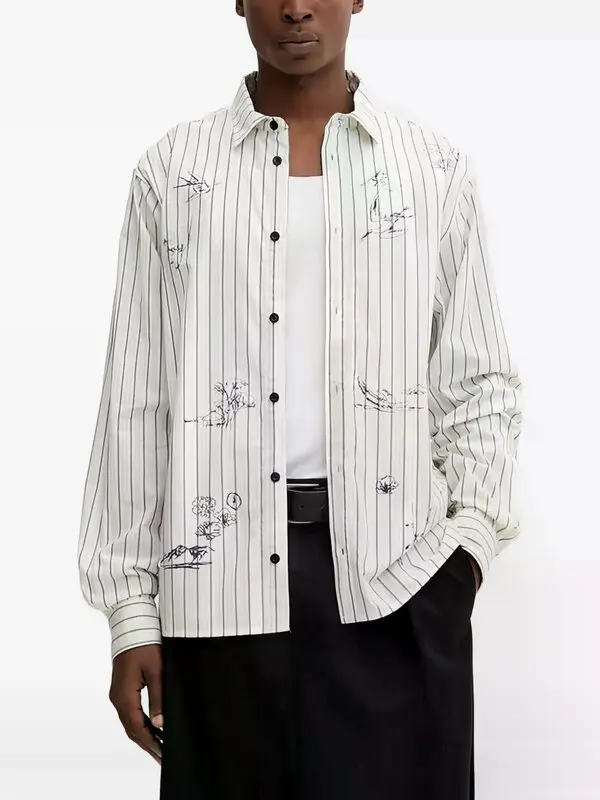 Desigual Striped Print Shirt - Neutrals