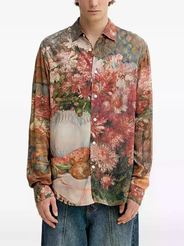 Desigual Milo Floral-print Shirt - Brown