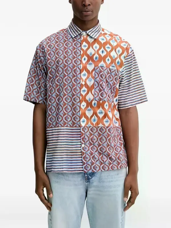 Desigual Printed Short-sleeve Shirt - Brown