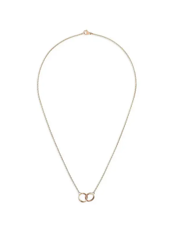 DANIEL WELLINGTON Interlocking Circle Pendant Necklace - Pink