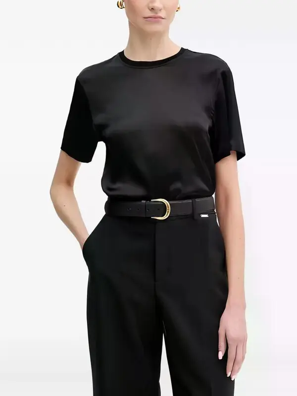 SILVIAN HEACH Short Sleeve Top - Black