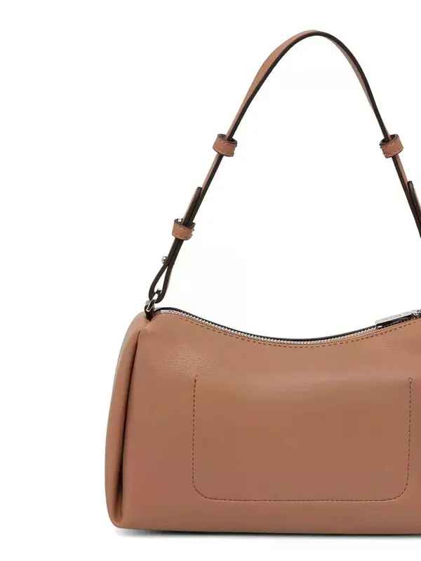 Dkny Logo Zip Shoulder Bag - Brown