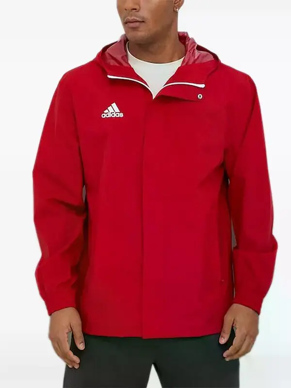 Adidas Hooded Zip Jacket - Red