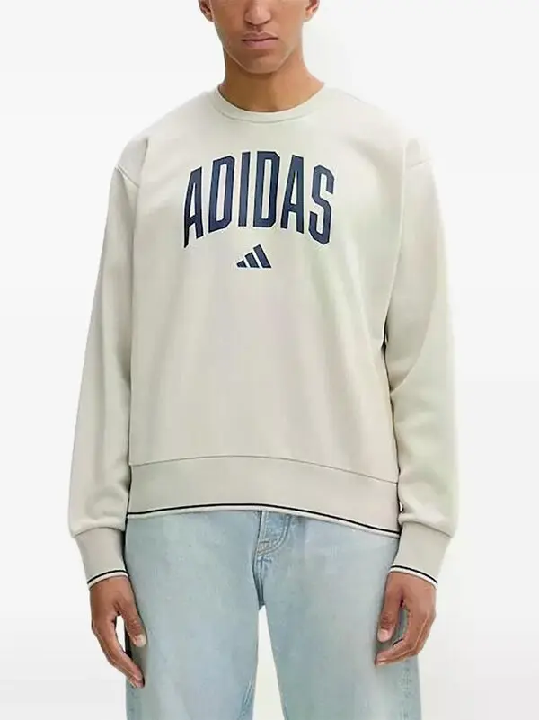 Adidas Logo-print Sweatshirt - Neutrals