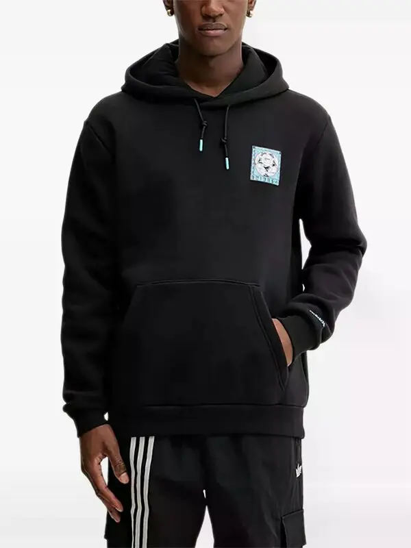 Adidas Drawstring Hoodie - Black