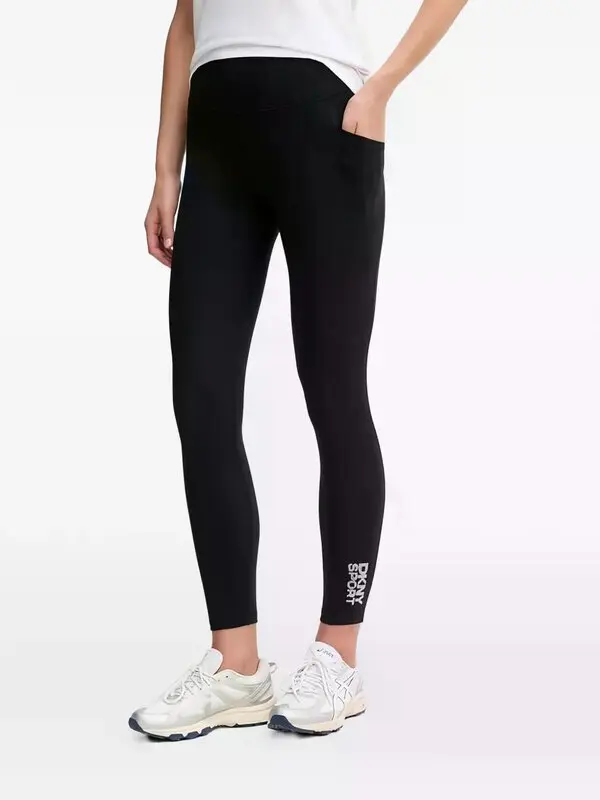 Dkny Logo-detail Leggings - Black