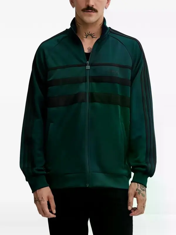 Adidas Striped Zip Jacket - Green