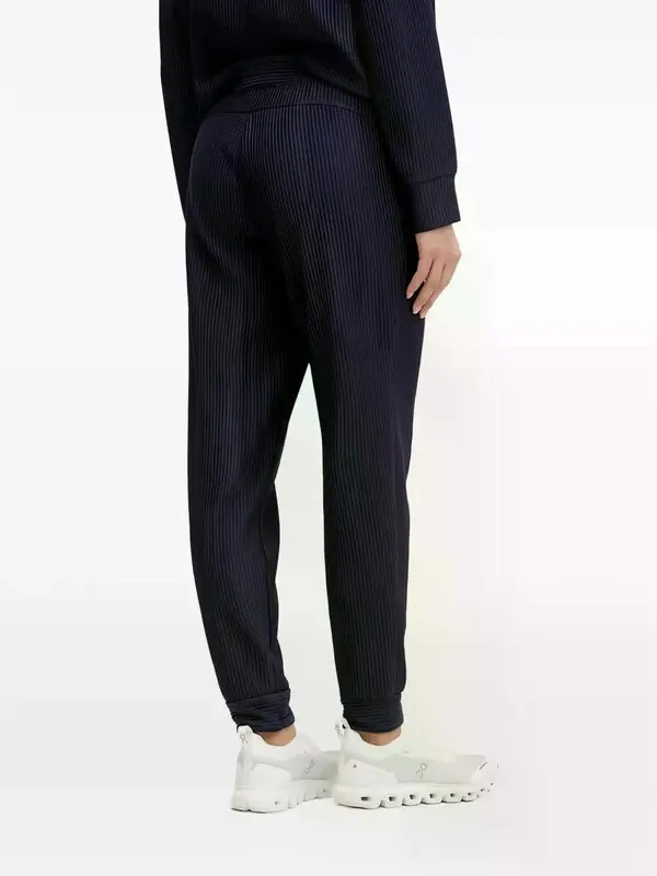 Dkny Ribbed-knit Track Pants - Blue