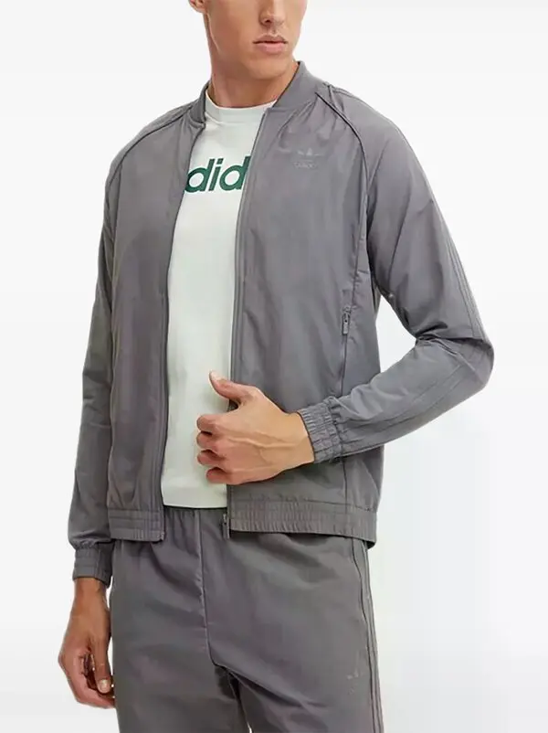 Adidas Logo Detail Track Jacket - Grey