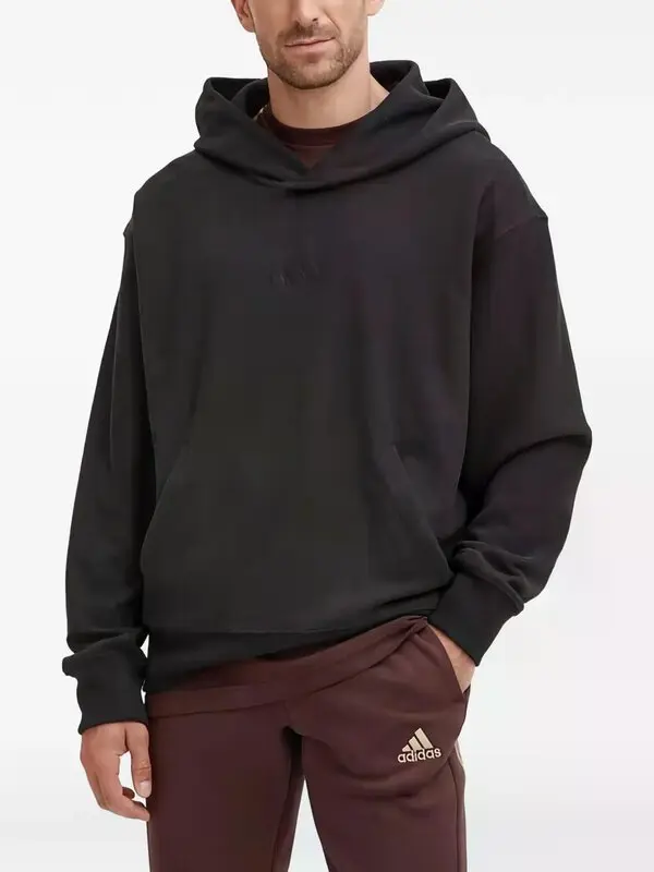 Adidas Ribbed Hem Hoodie - Black