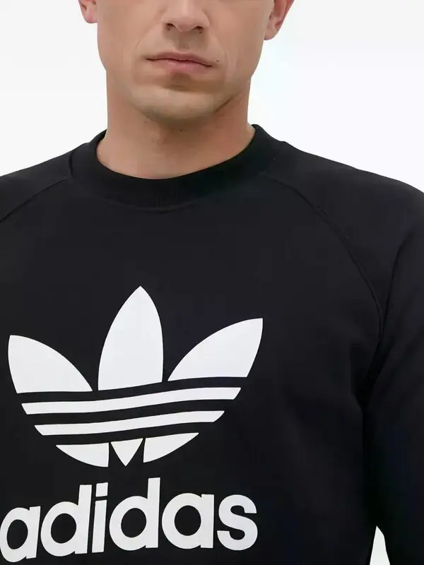 Adidas Logo-print Sweatshirt - Black
