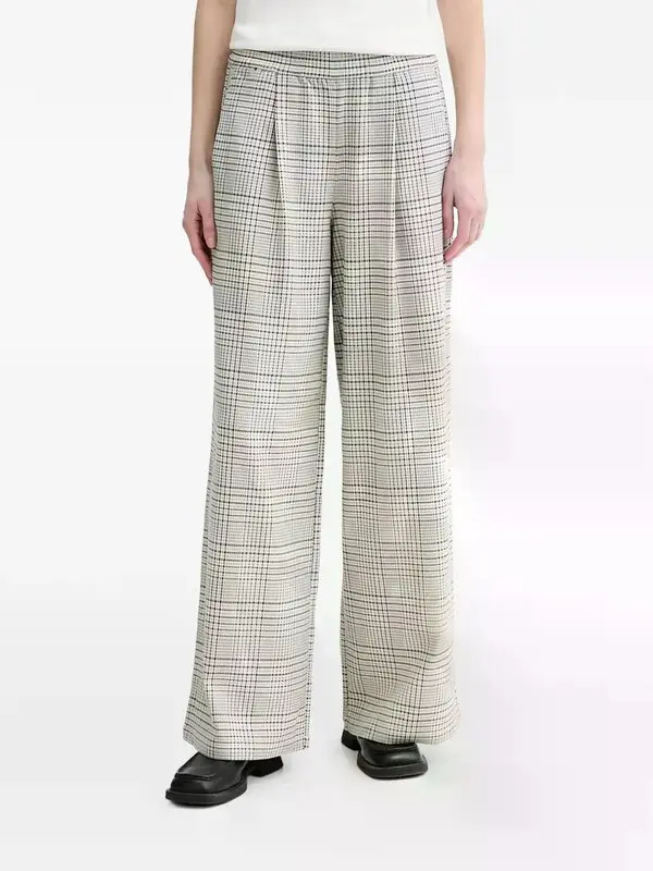 Marc O'polo Checked Pleated Trousers - Neutrals