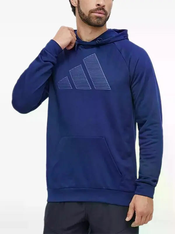 Adidas Logo-print Hoodie - Blue
