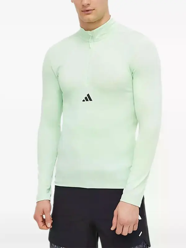 Adidas Zip Turtleneck Sweatshirt - Green