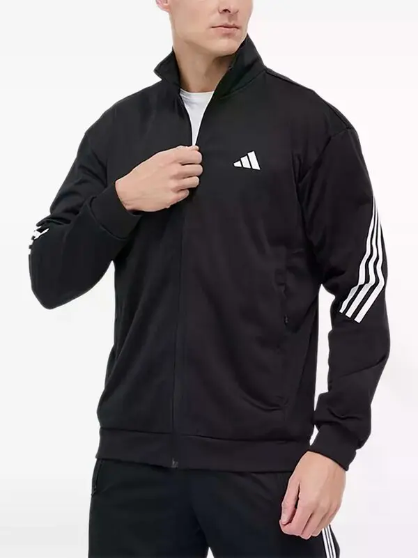 Adidas Stripe Zip-up Track Jacket - Black