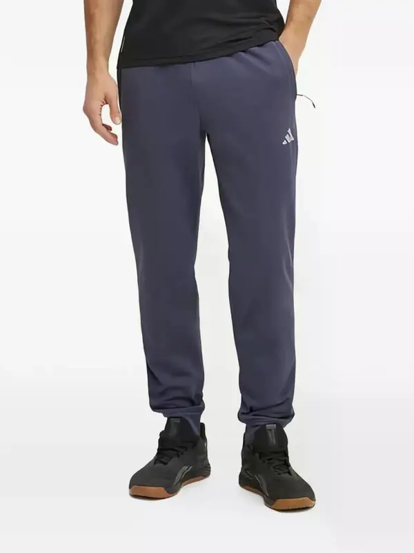 Adidas Logo-pattern Track Pants - Blue