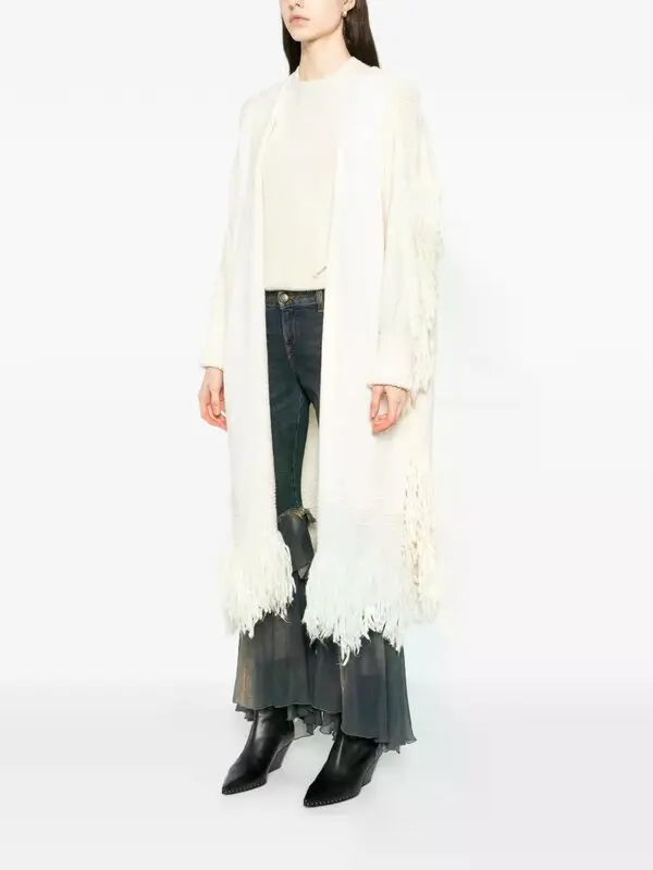 Chloé Fringe Long Cardigan