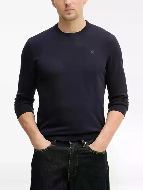 HACKETT Crew-neck Long-sleeve T-shirt - Blue