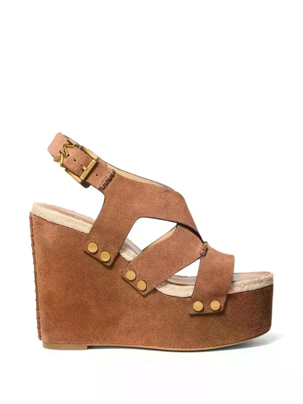 Michael Kors Raven Studded Espadrille Sandals - Brown