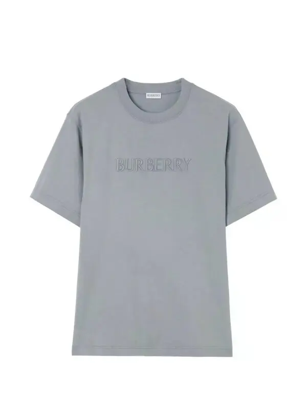 Burberry Logo Cotton T-shirt - Grey