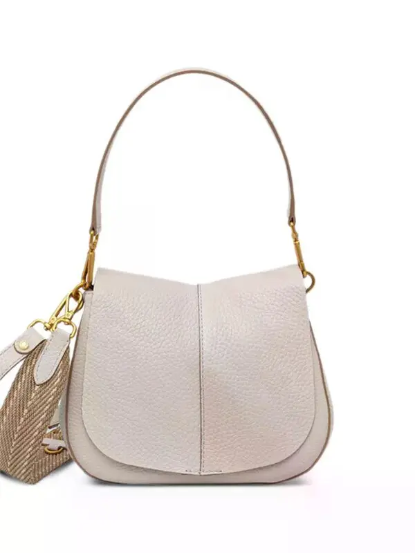 GIANNI CHIARINI Helena Flap Strap Satchel Bag - Neutrals