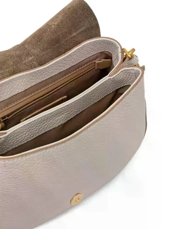 GIANNI CHIARINI Helena Flap Strap Satchel - Neutrals