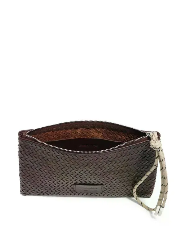 Bimba Y Lola Woven Zip Wallet With Knotted Handle