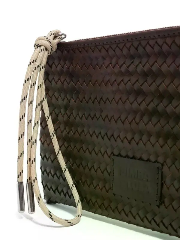 Bimba Y Lola Woven Zip Wallet With Knotted Handle