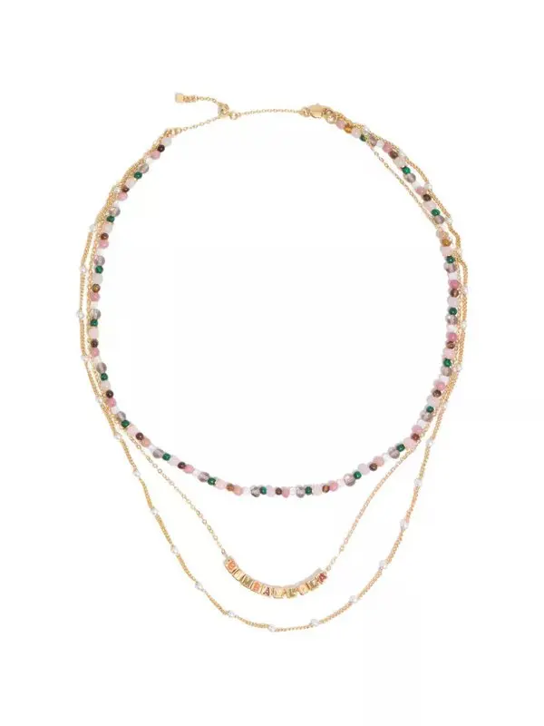 Bimba Y Lola Beaded Logo Necklace - Gold