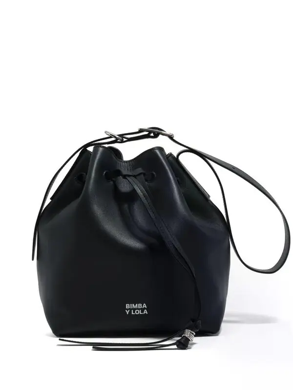Bimba Y Lola Drawstring Bucket Bag - Black