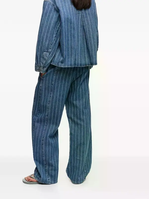 Bimba Y Lola Striped Denim Jacket - Blue