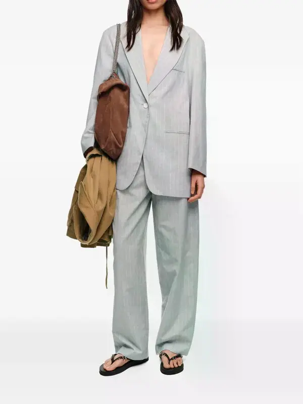 Bimba Y Lola Pinstripe Single-button Blazer
