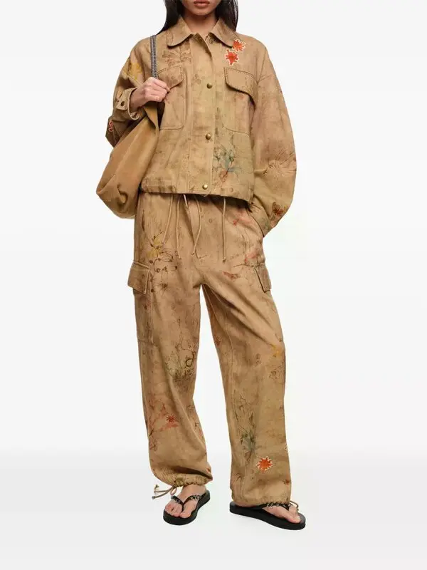 Bimba Y Lola Floral Print Jacket - Neutrals