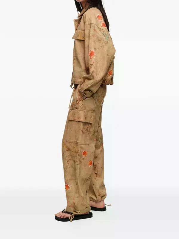 Bimba Y Lola Floral Print Jacket - Neutrals