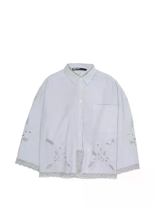 Bimba Y Lola Floral Embroidered Shirt - Blue